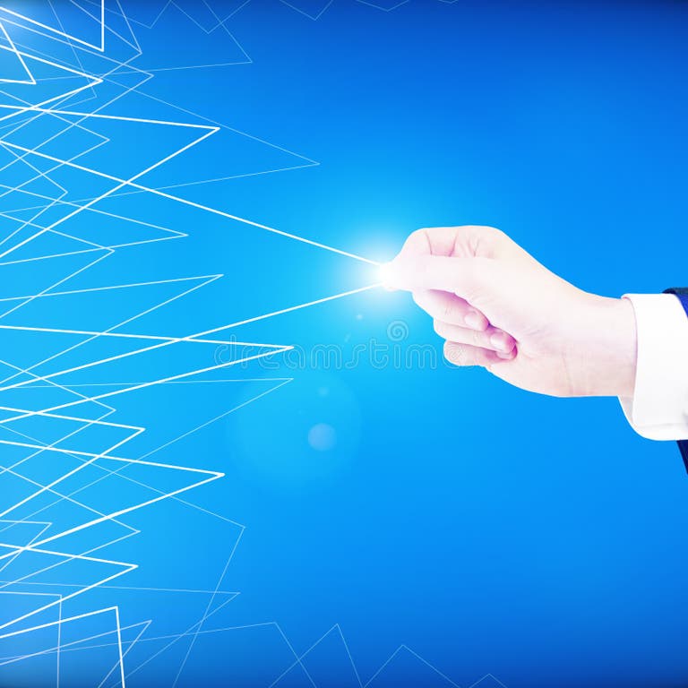 Hand Dragging Triangular Pattern Stock Photo - Image of bright, energy ...