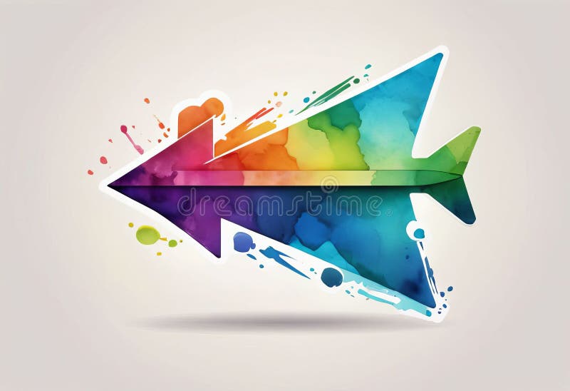 Hand Draw Arrow Line Marking with Black Marker Isolated on White ...