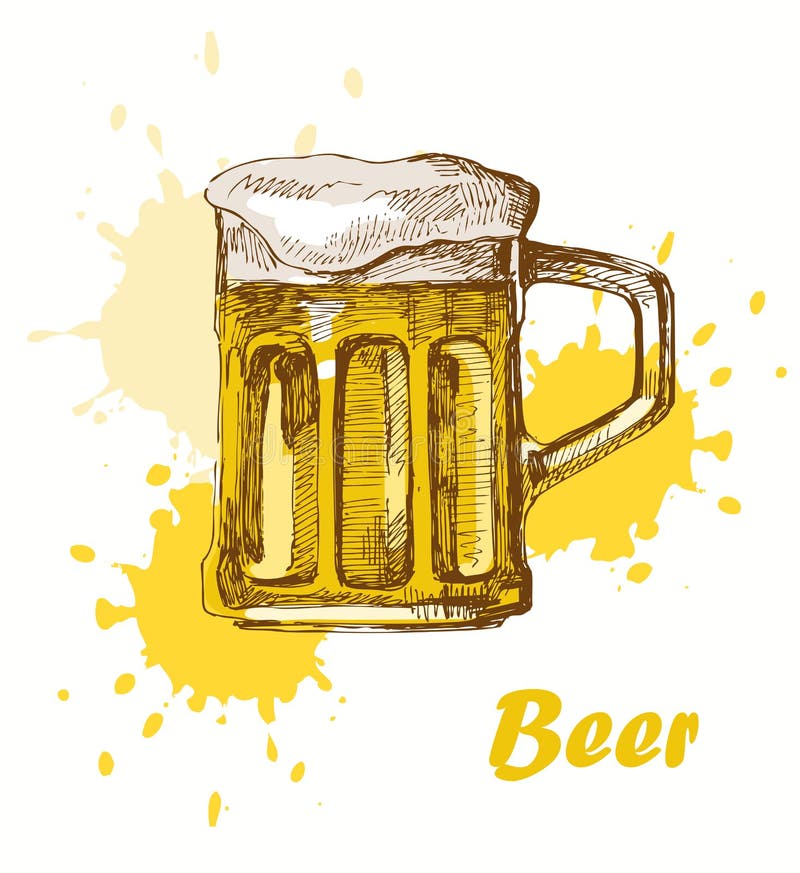 Hand Draw Beer Royalty Free Stock Images - Image: 25142039
