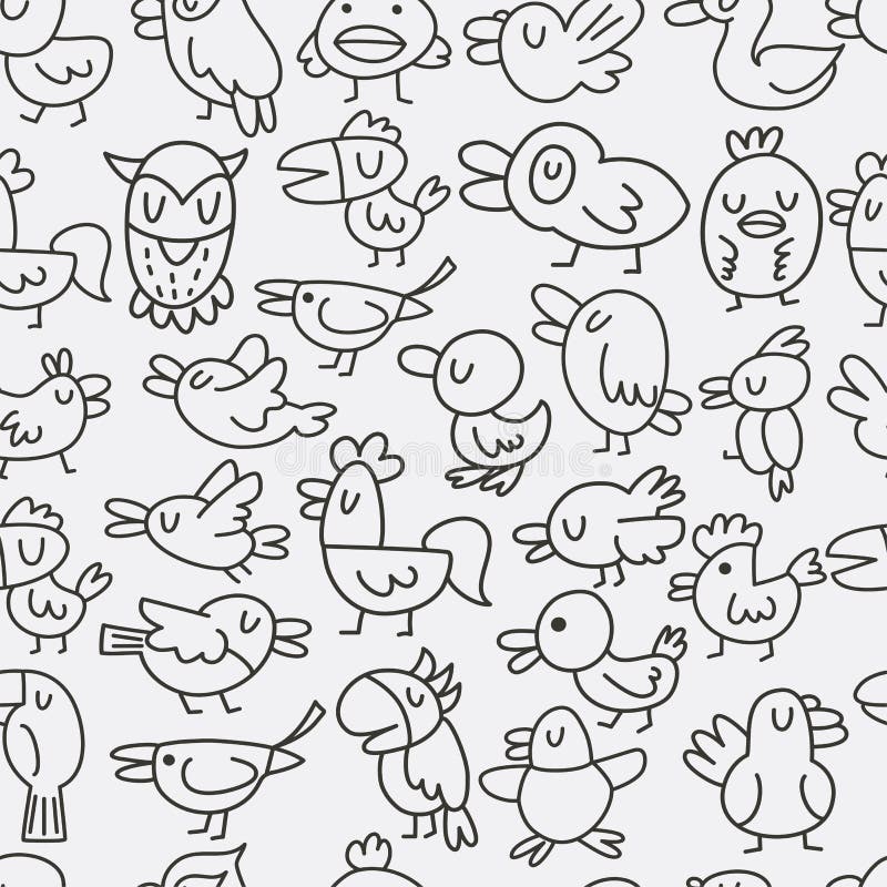 Seamless bird pattern stock vector. Illustration of color - 17635022