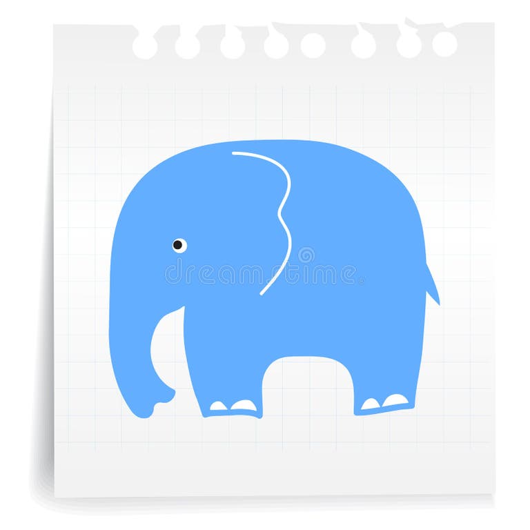 Elephant Cartoon Paper Note Stock Illustrations – 110 Elephant Cartoon ...