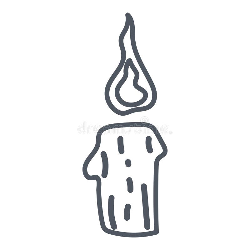 Hand Draw Candle Sketch Icon Vector Stock Vector - Illustration of ...