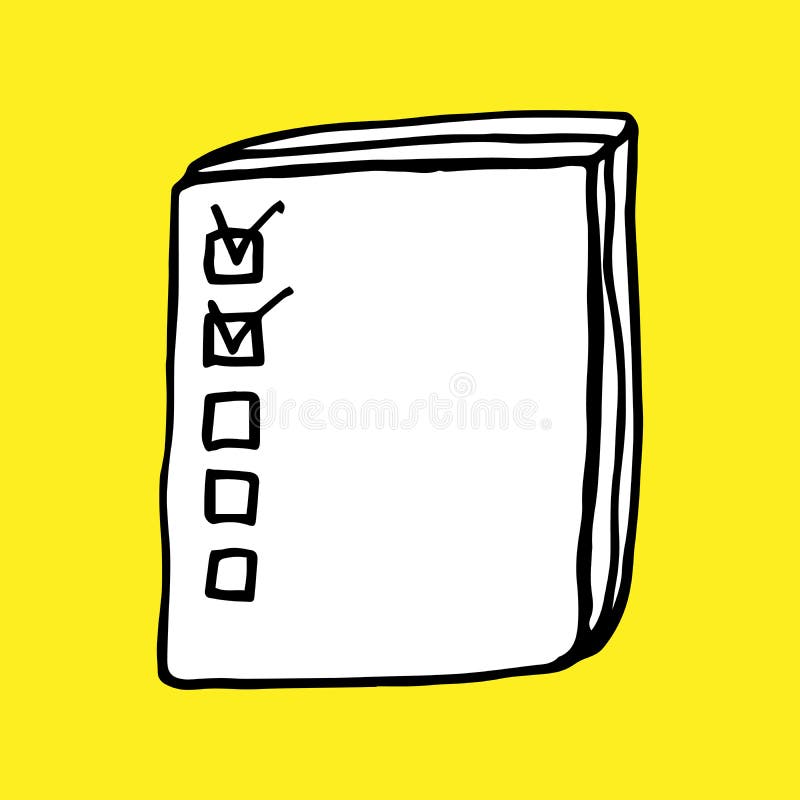 Hand Draw Check List, Doodle Clipboard Check Mark, To Do List, Vector ...