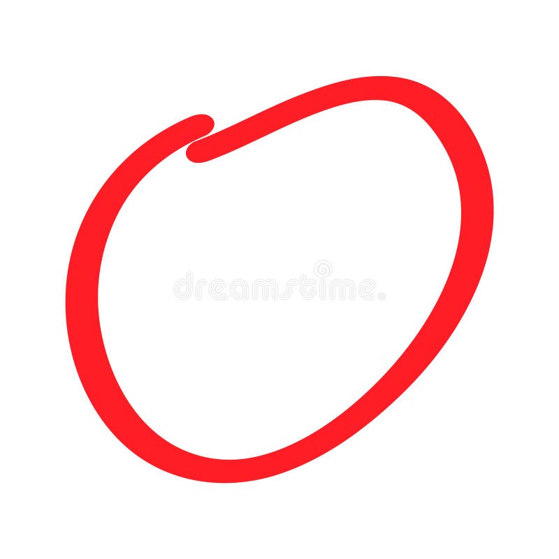Hand Draw Circle Scribble Mark, Doodle Sketch Blank Frame, Vector ...