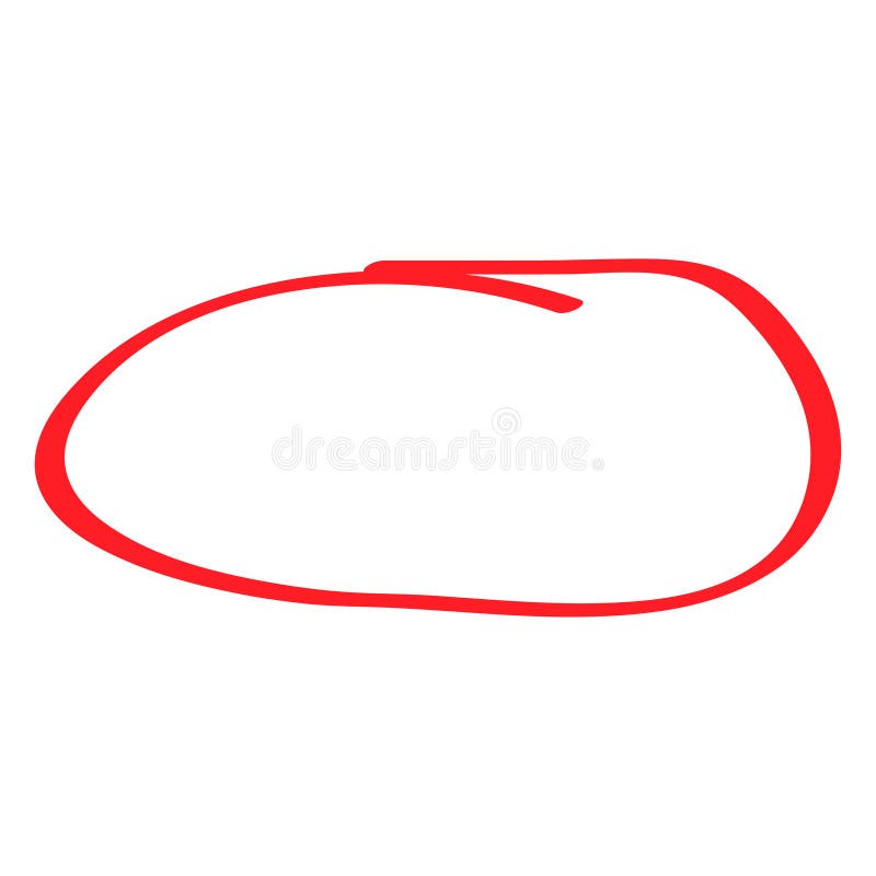 Hand Draw Circle Scribble Mark, Doodle Sketch Blank Frame, Vector ...