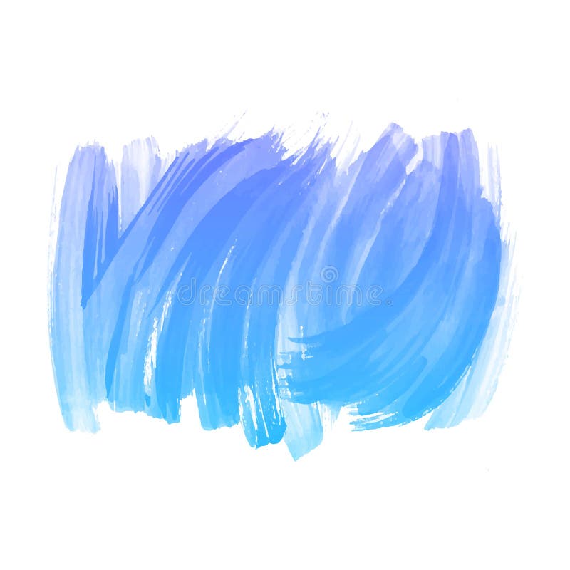 Hand Draw Colorful Brush Stroke Watercolor Design Stock Illustration ...