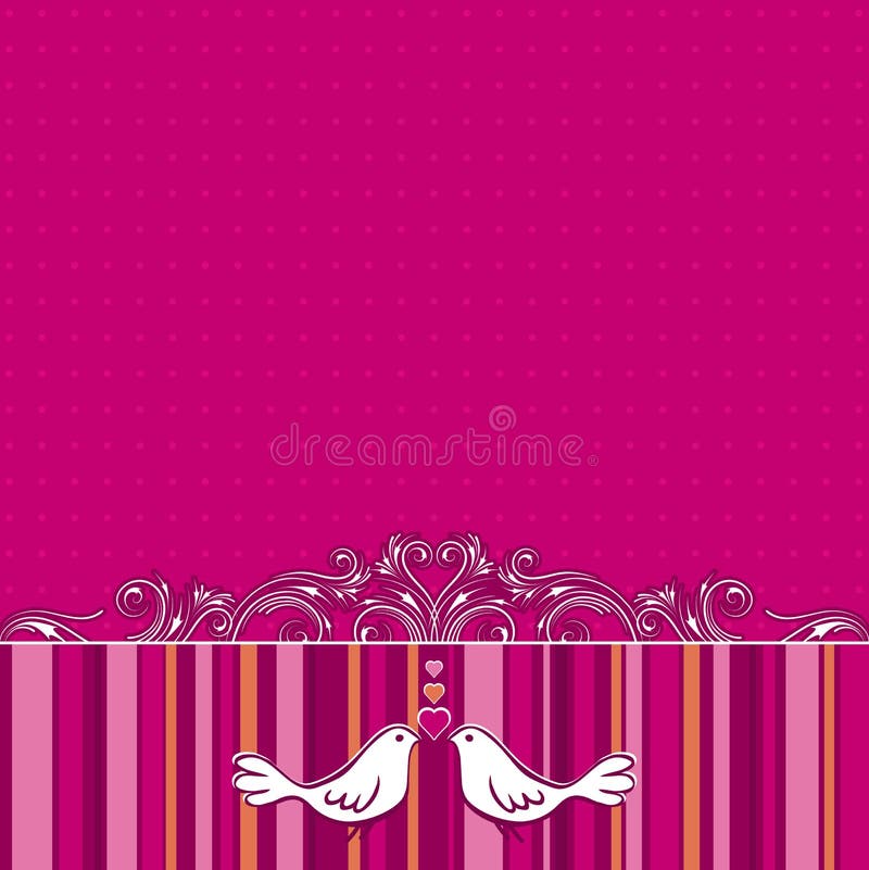 Doves on pink background stock vector. Illustration of note - 4106275