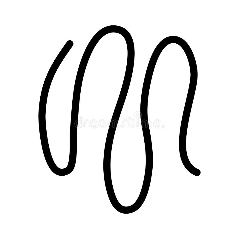 Hand Draw Elements Icon Vector. Hand Drawn Ribbon Illustration Sign. Scribble Symbol or Logo ...