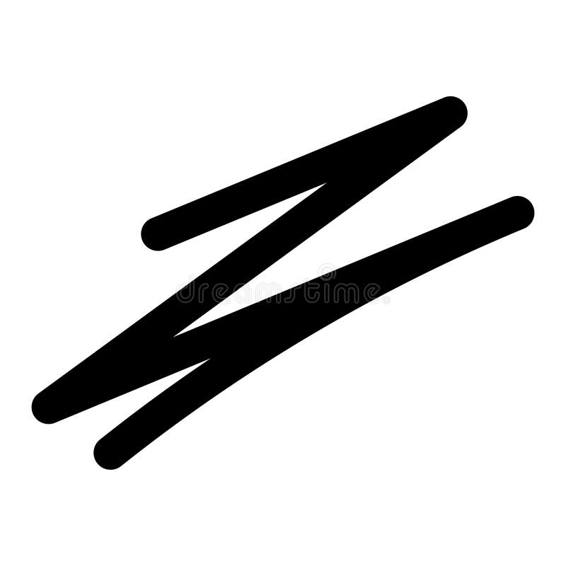 Hand Draw Elements Icon Vector. Hand Drawn Ribbon Illustration Sign. Scribble Symbol or Logo ...