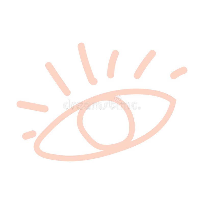 Hand Draw Eye Sketch Icon Vector Stock Vector - Illustration of vector ...