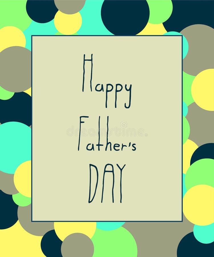 Hand Draw for Father S Day Card. Vector Illustration. Stock ...