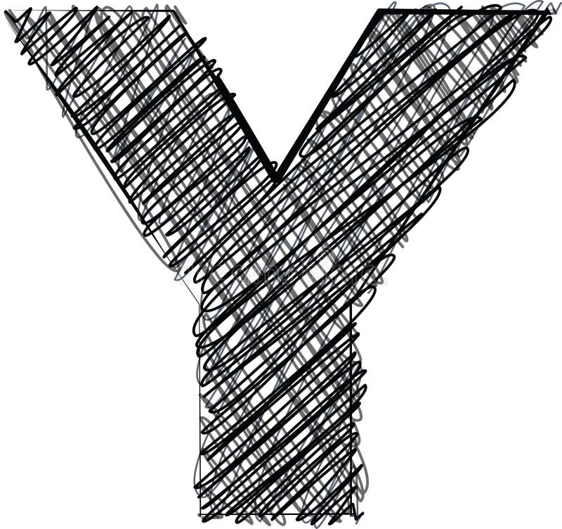 Hand draw font. LETTER Y stock vector. Illustration of graffiti - 100905955