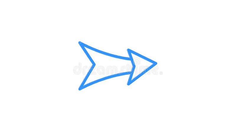 Hand Draw Icon Arrows for Text Animation on Empty Background. Motion ...