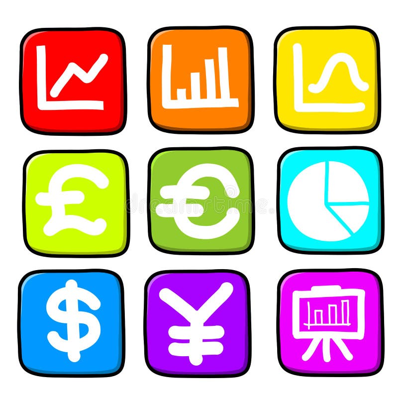 Hand draw icon set. stock vector. Illustration of draw - 27622321