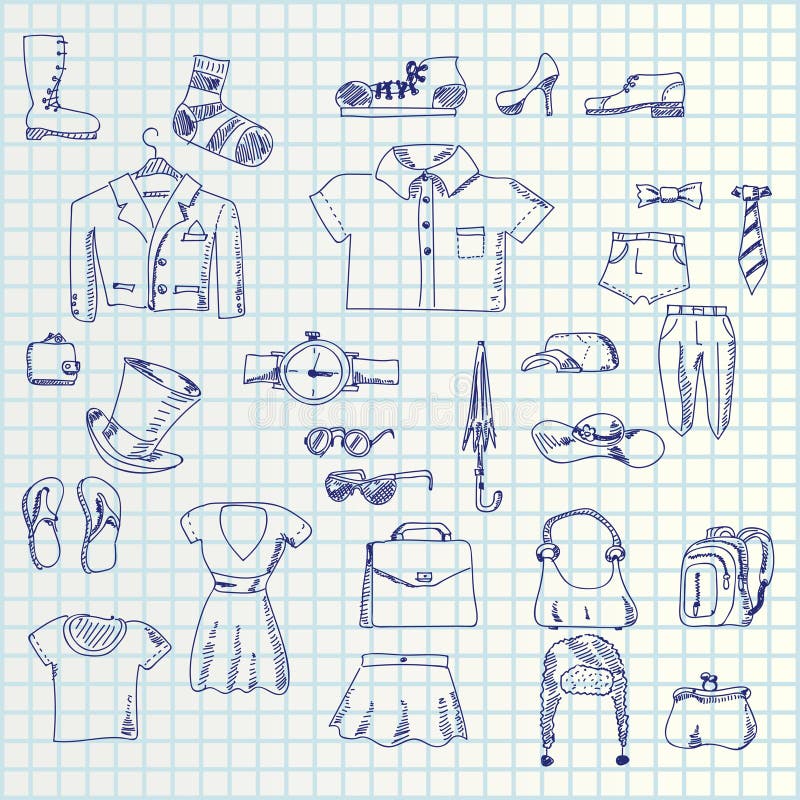 Hand draw icons stock vector. Illustration of background - 73193887