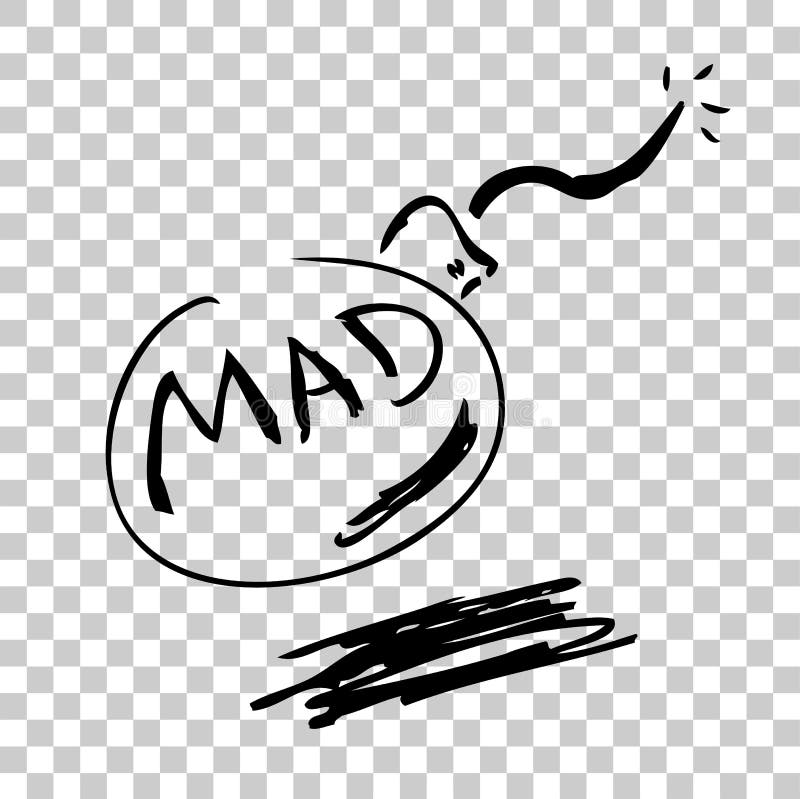 Hand Draw Illustration for Mad Explosion Stock Vector - Illustration of ...
