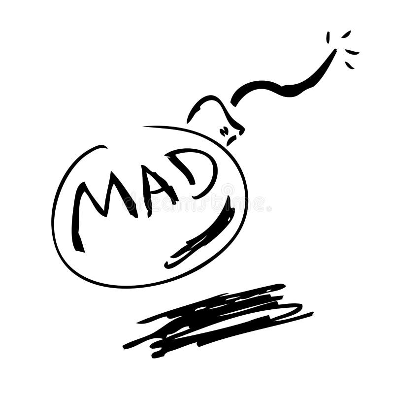 Hand Draw Illustration for Mad Explosion Stock Vector - Illustration of ...