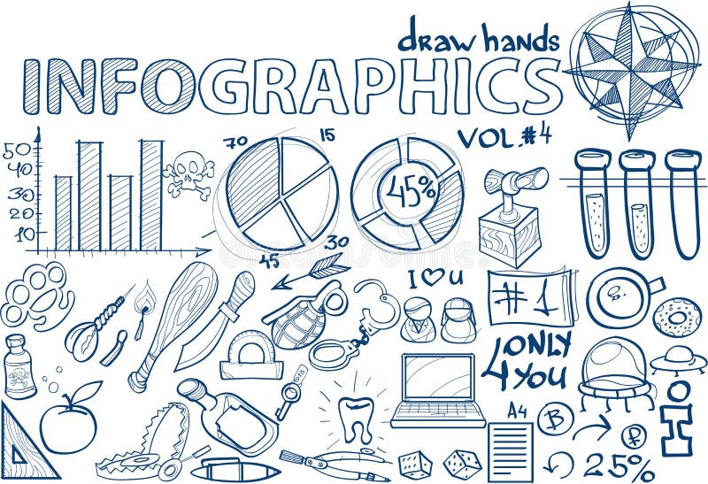 Hand Draw Infographics Vol. 4 Stock Vector - Illustration of icon ...