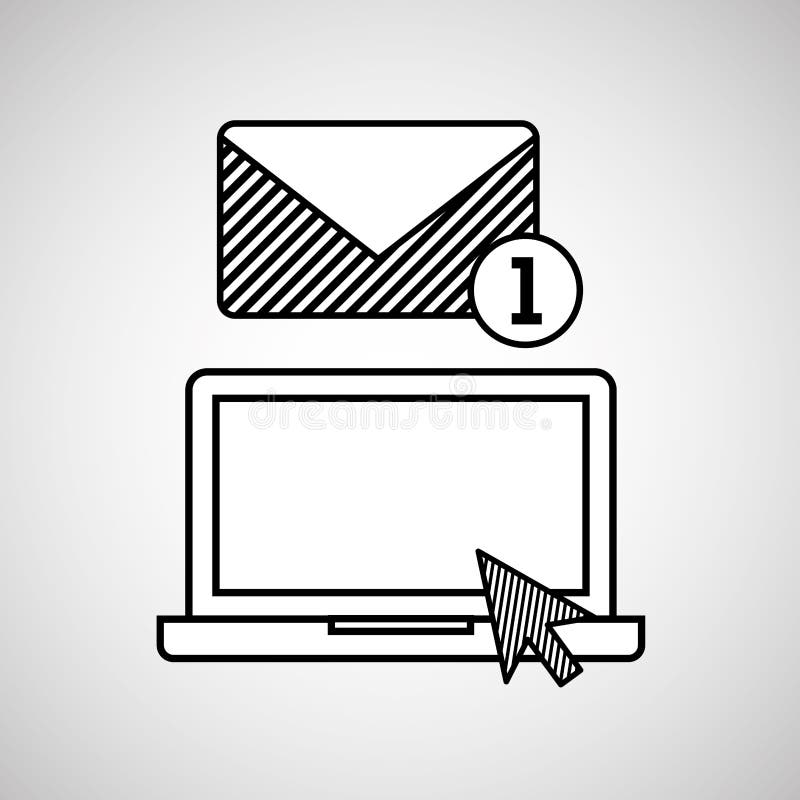 Sketch Draw Email Envelope Message Letter Stock Illustration ...