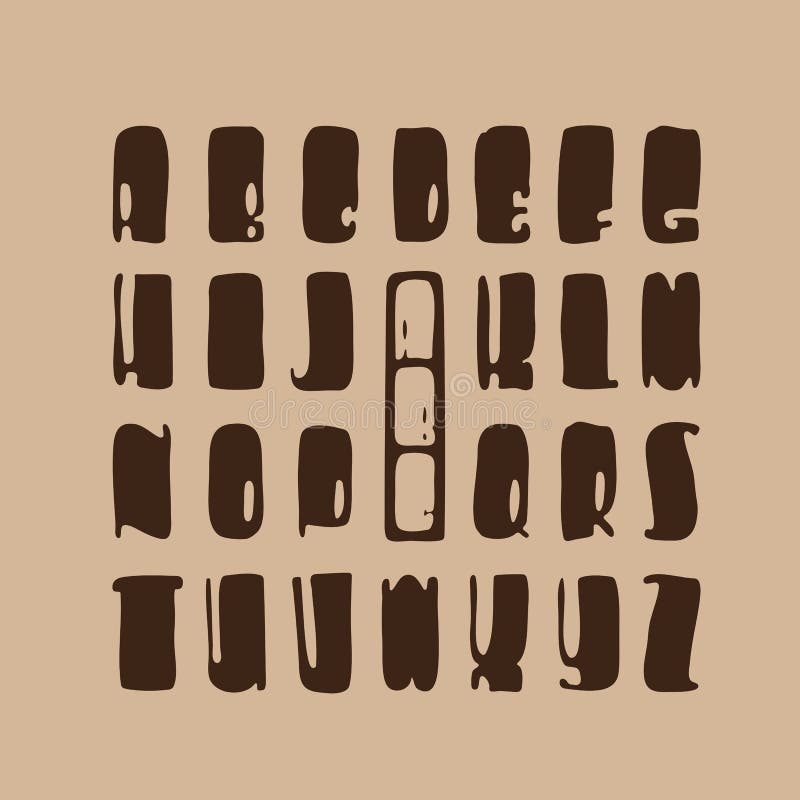 Hand draw letters stock vector. Illustration of element - 66668869