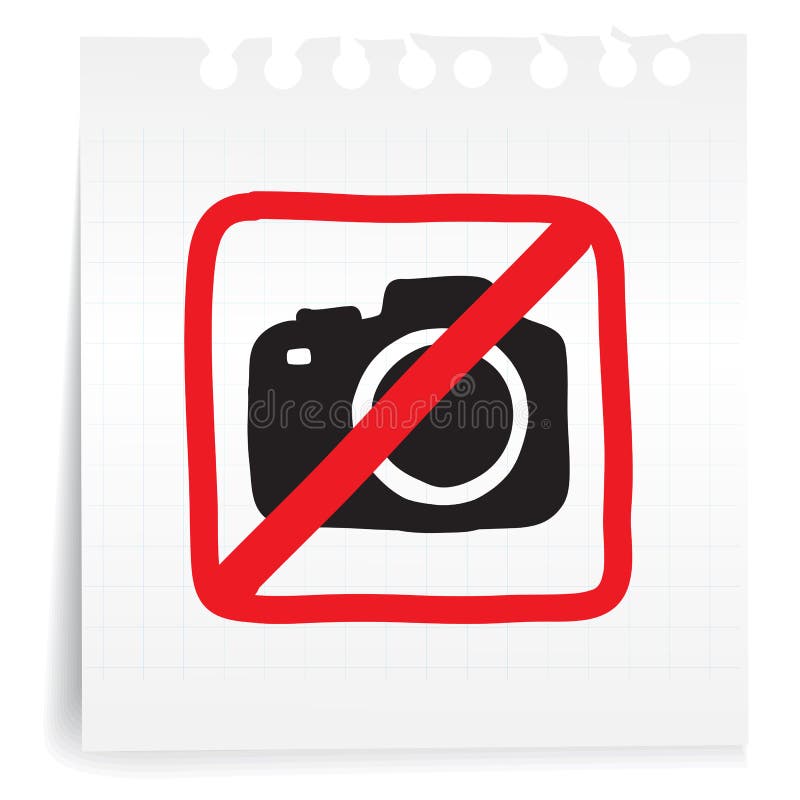 Warning No Cameras Symbol Sign, Vector Illustration, Isolated on White ...
