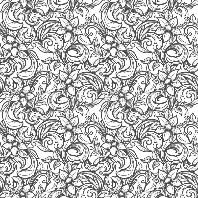 Hand draw pattern stock vector. Illustration of seamless - 42303547