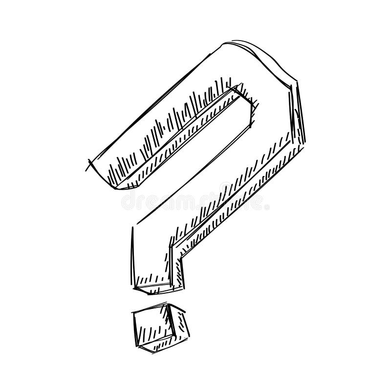 Hand draw Question mark stock vector. Illustration of circle - 139148103