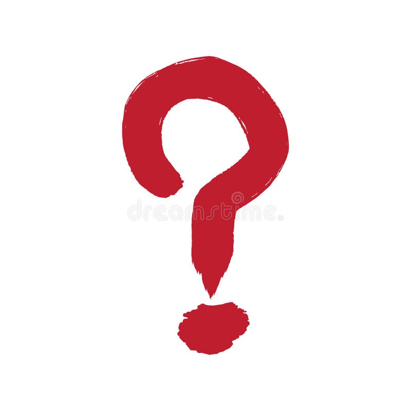 Hand draw Question mark stock vector. Illustration of line - 155618842