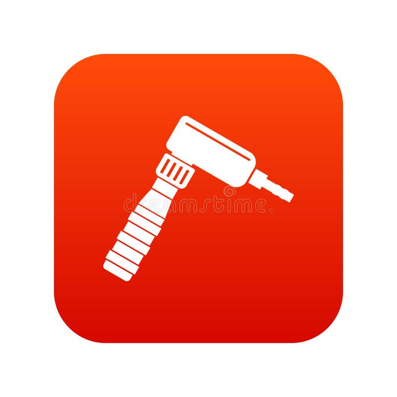 Hand Draw Rotary Tattoo Machine Icon Digital Red Stock Vector ...