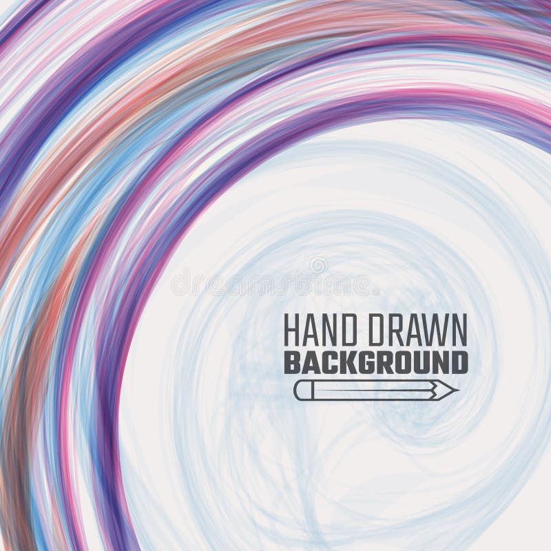 Hand Draw Round Background. Vector Illustration Stock Vector ...