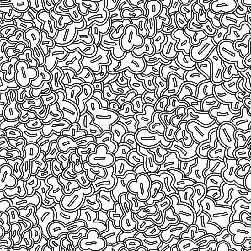 Hand draw seamless pattern stock vector. Illustration of line - 82239830