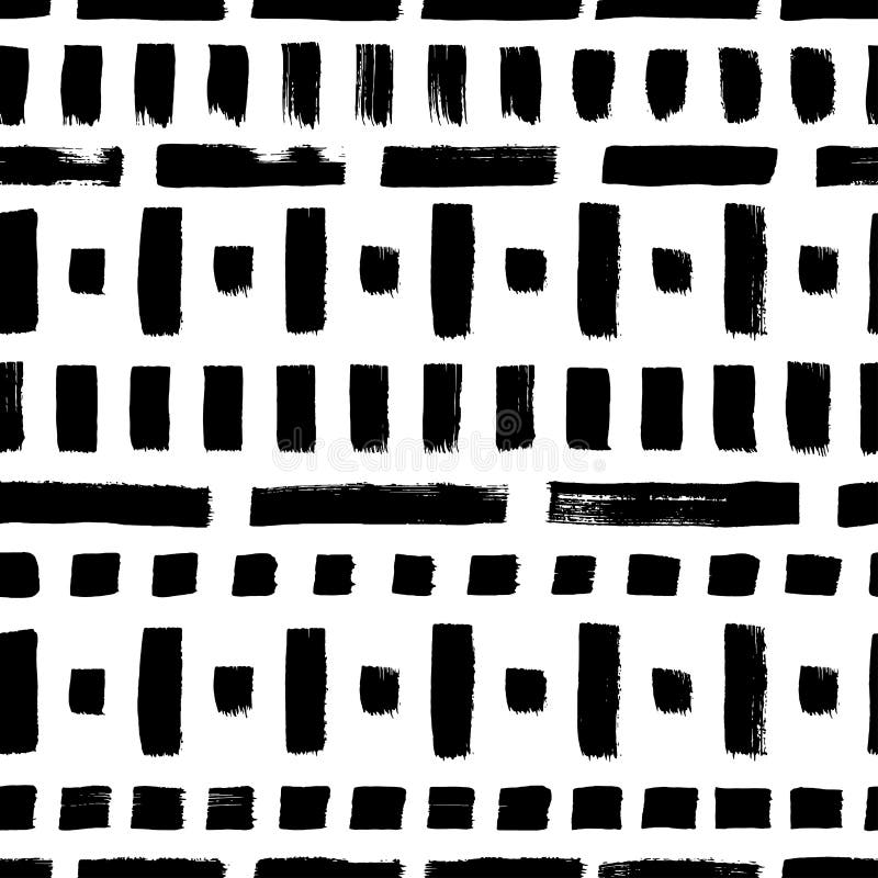 Hand Draw Short Brush Strokes Seamless Pattern Stock Vector ...