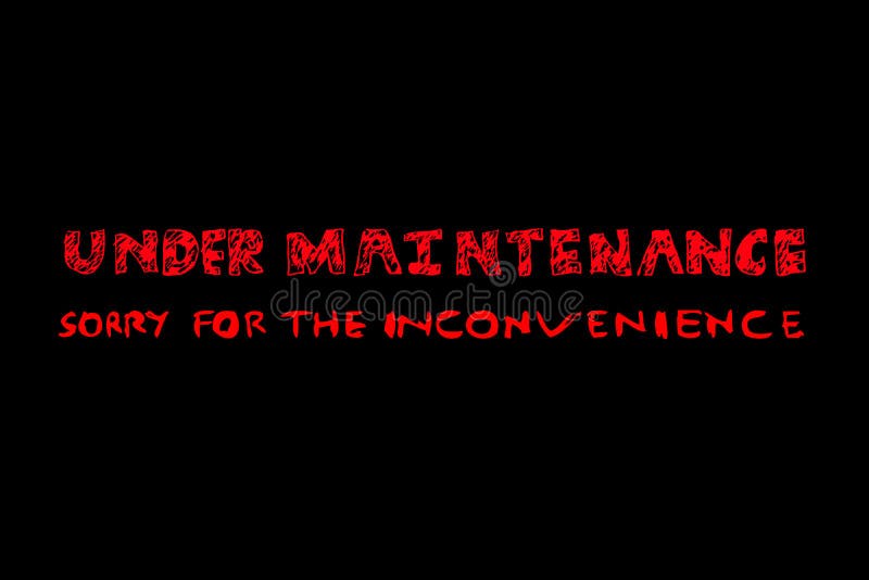 Hand Draw Skecth Simple Text, Under Maintenance Stock Vector ...