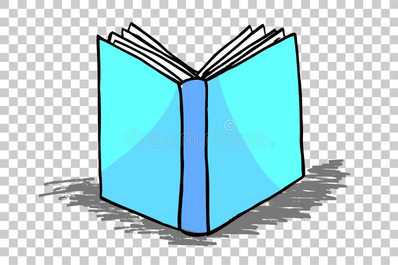 Hand Draw Sketch of Book with Shadow, at Transparent Effect Background ...