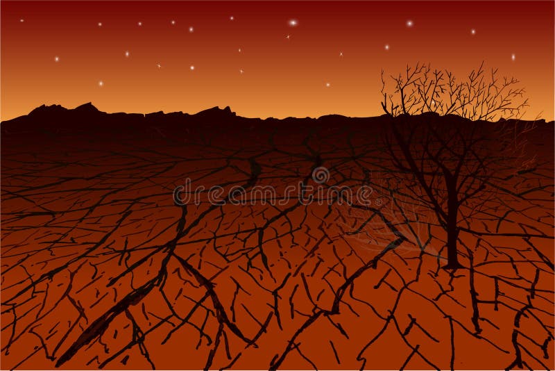 Dry land stock vector. Illustration of summer, vector - 16210572