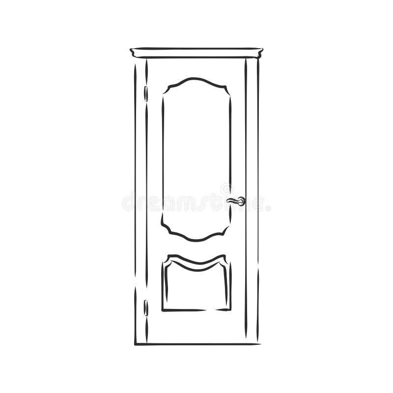 Hand Draw Sketch of Doors . Door, Vector Sketch Illustration Stock ...