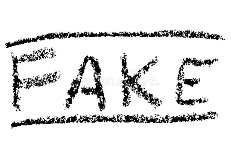 Hand Draw Sketch, Fake, Isolated on White Stock Vector - Illustration ...