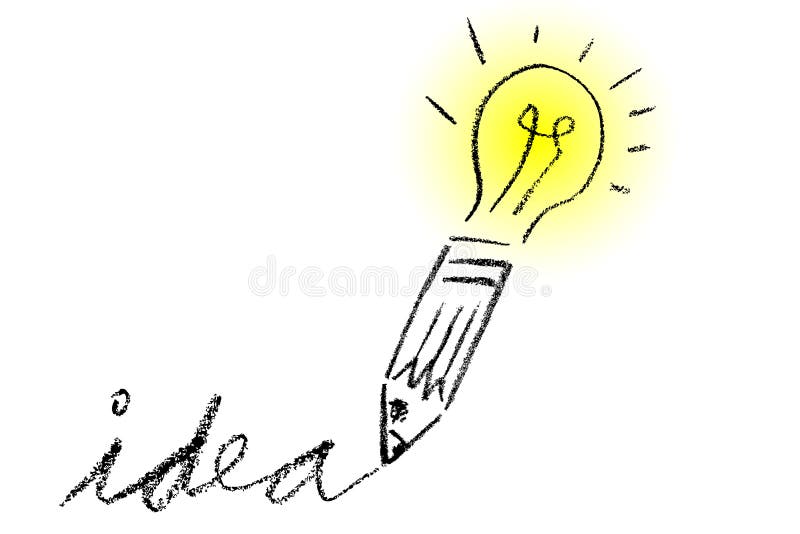 Hand Draw Sketch Illustration for Idea Stock Vector - Illustration of ...