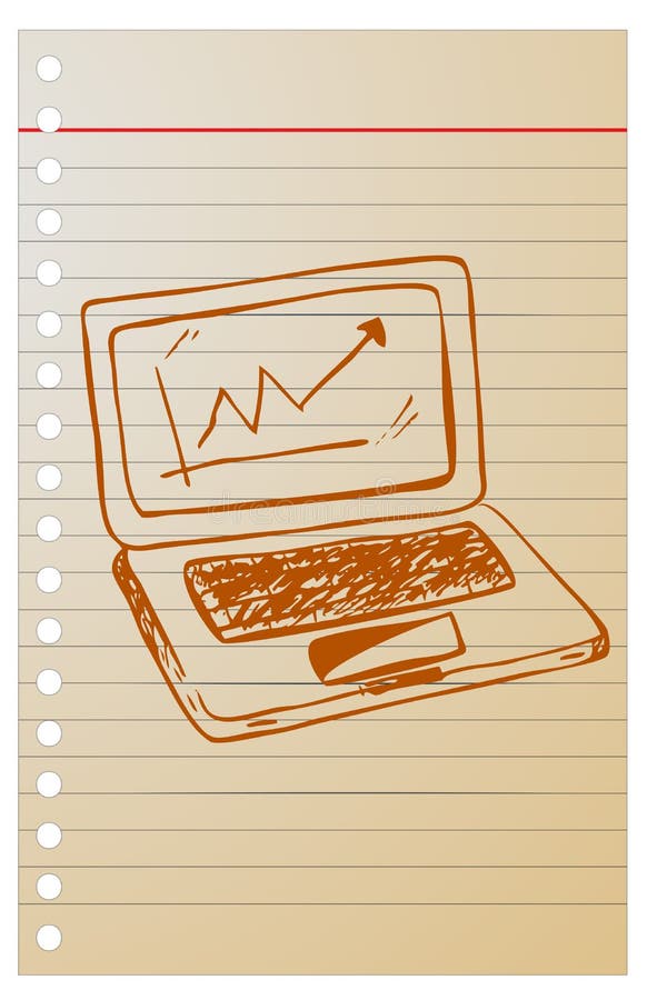 Hand Draw Sketch of Notebook Stock Vector - Illustration of industry ...