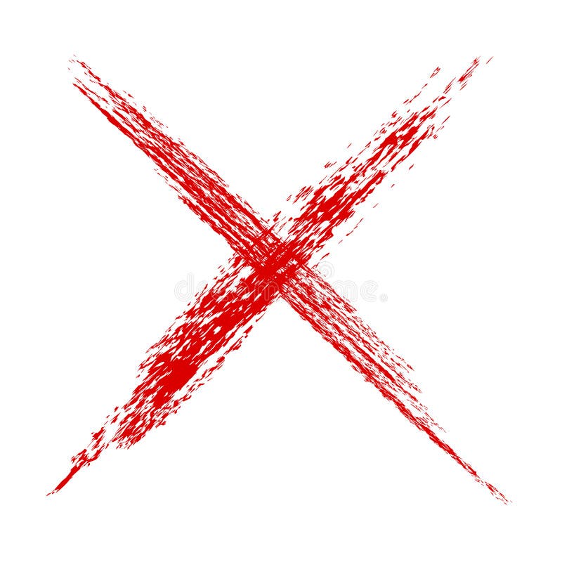 Hand Draw Sketch, Red Crayon Effect, False Stock Vector - Illustration ...