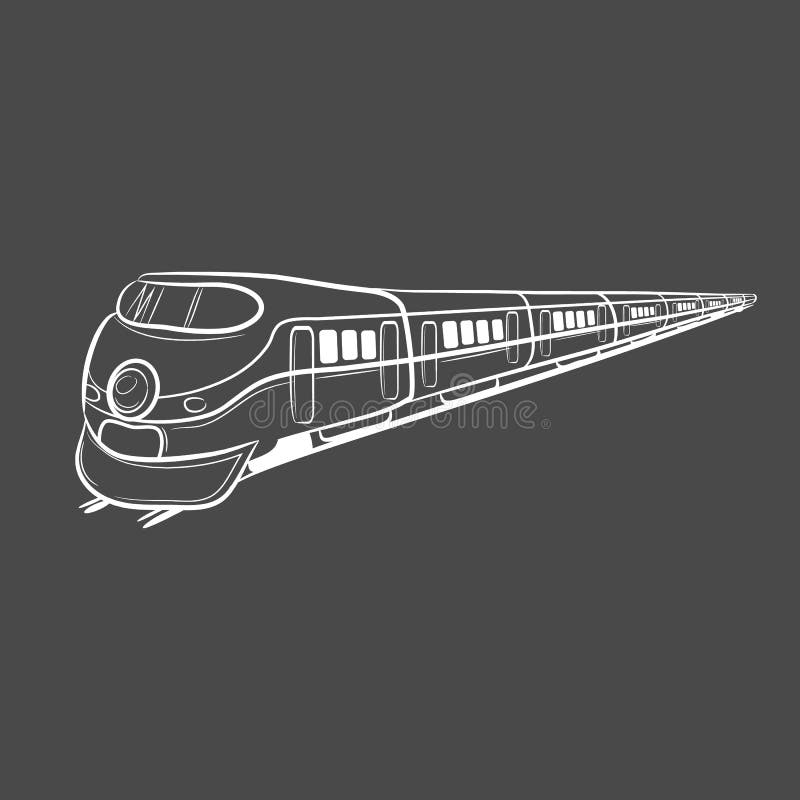 Hand Draw Sketch Transportation Travel Icons Train Stock Vector ...