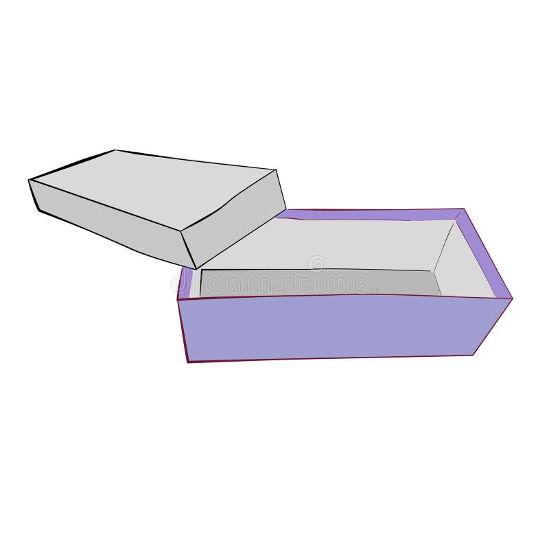 Shoe Box Template Stock Illustrations – 899 Shoe Box Template Stock ...