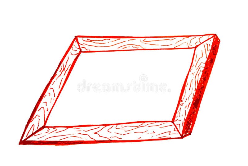 Hand Draw Sketch, Wooden Frame Stock Vector - Illustration of drawing ...