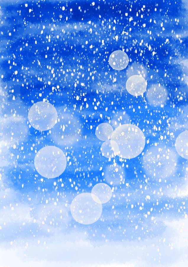 Hand draw snow stock illustration. Illustration of snowfall - 47307224