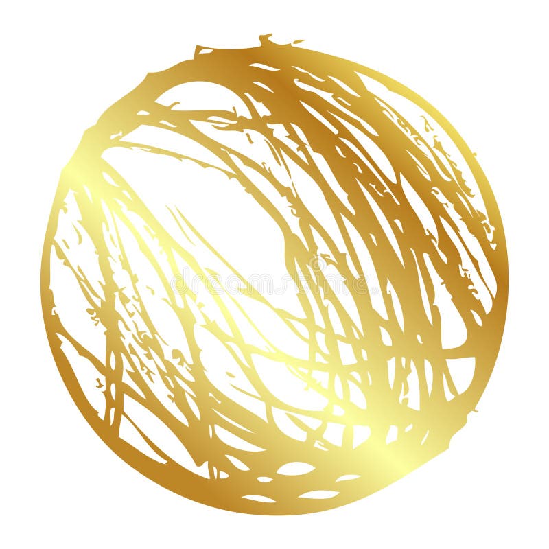 Hand Draw Vector Sketch Frame Scribble, Gold Golden Stock Vector - Illustration of glamour ...