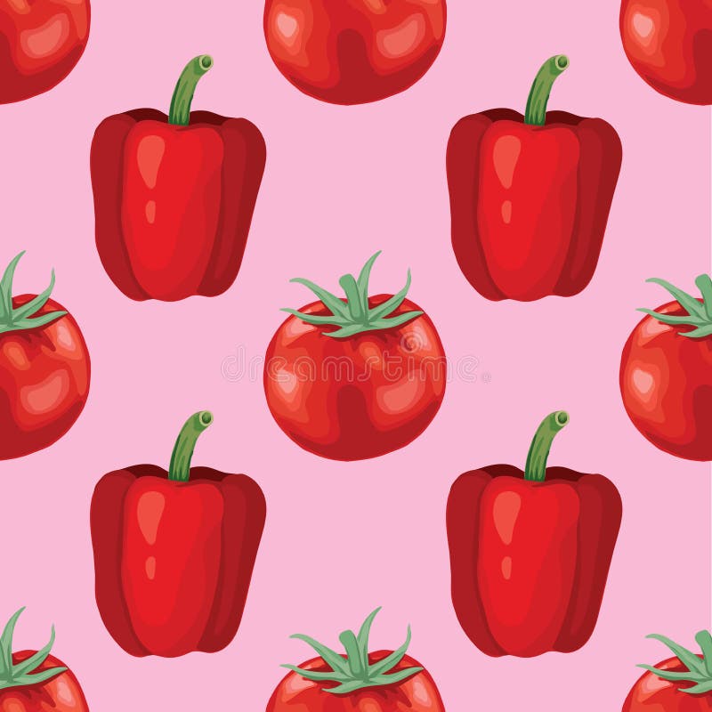 Hand Draw Vegetable Seamless Pattern Design Stock Vector - Illustration ...