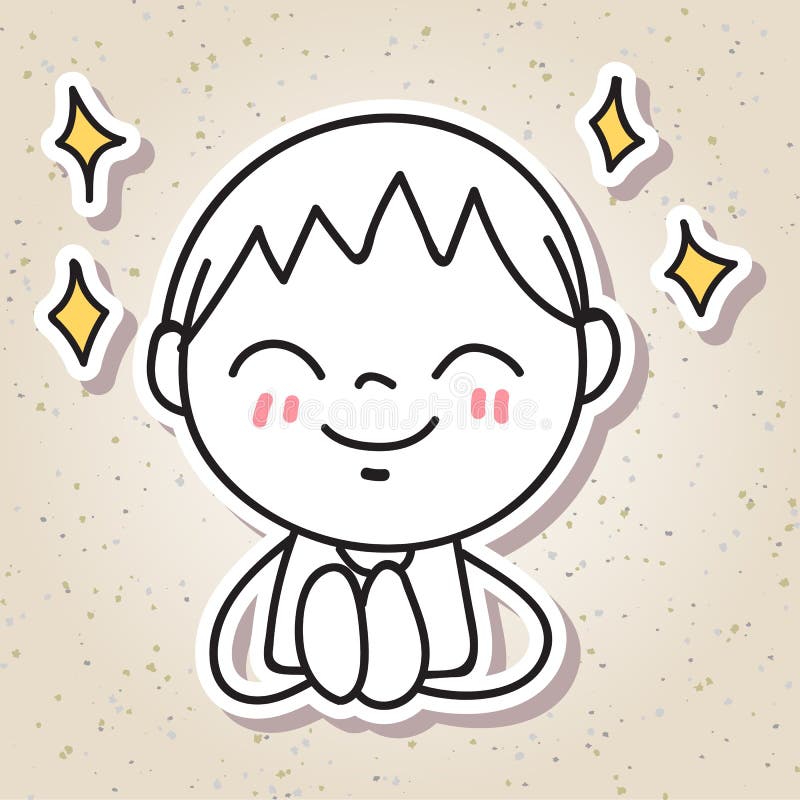 Hand Drawing Abstract People Happy Kid Happiness Concept Stock Vector ...