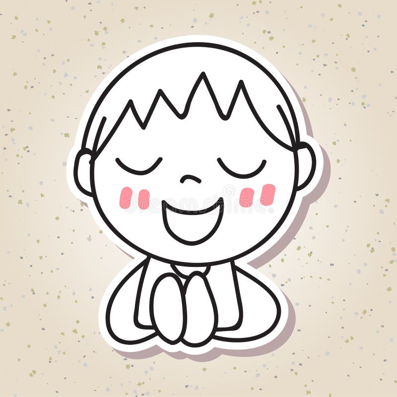 Hand Drawing Abstract People Happy Kid Happiness Concept Stock Vector ...