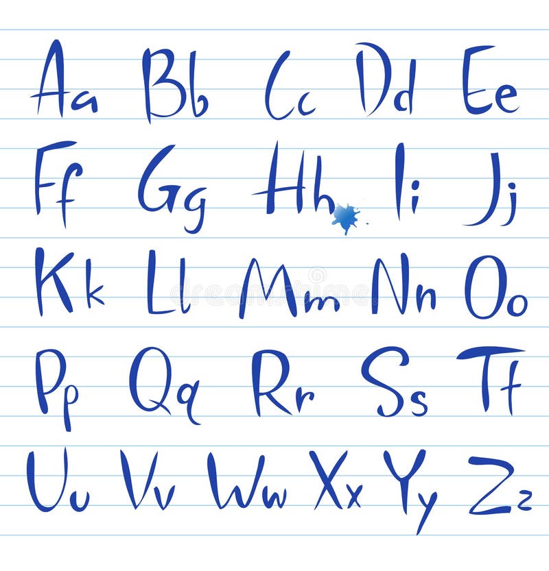 Hand drawing alphabet stock vector. Illustration of caps - 54311764