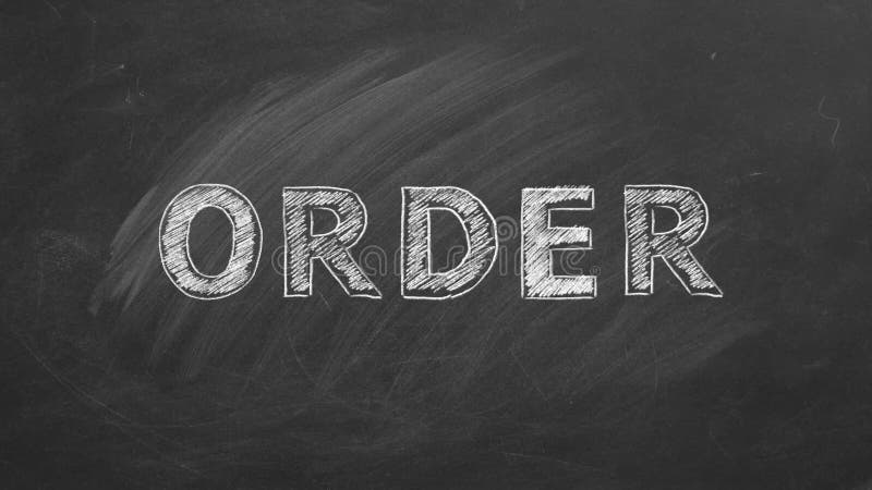 Order. Text on blackboard stock footage. Video of study - 297607774